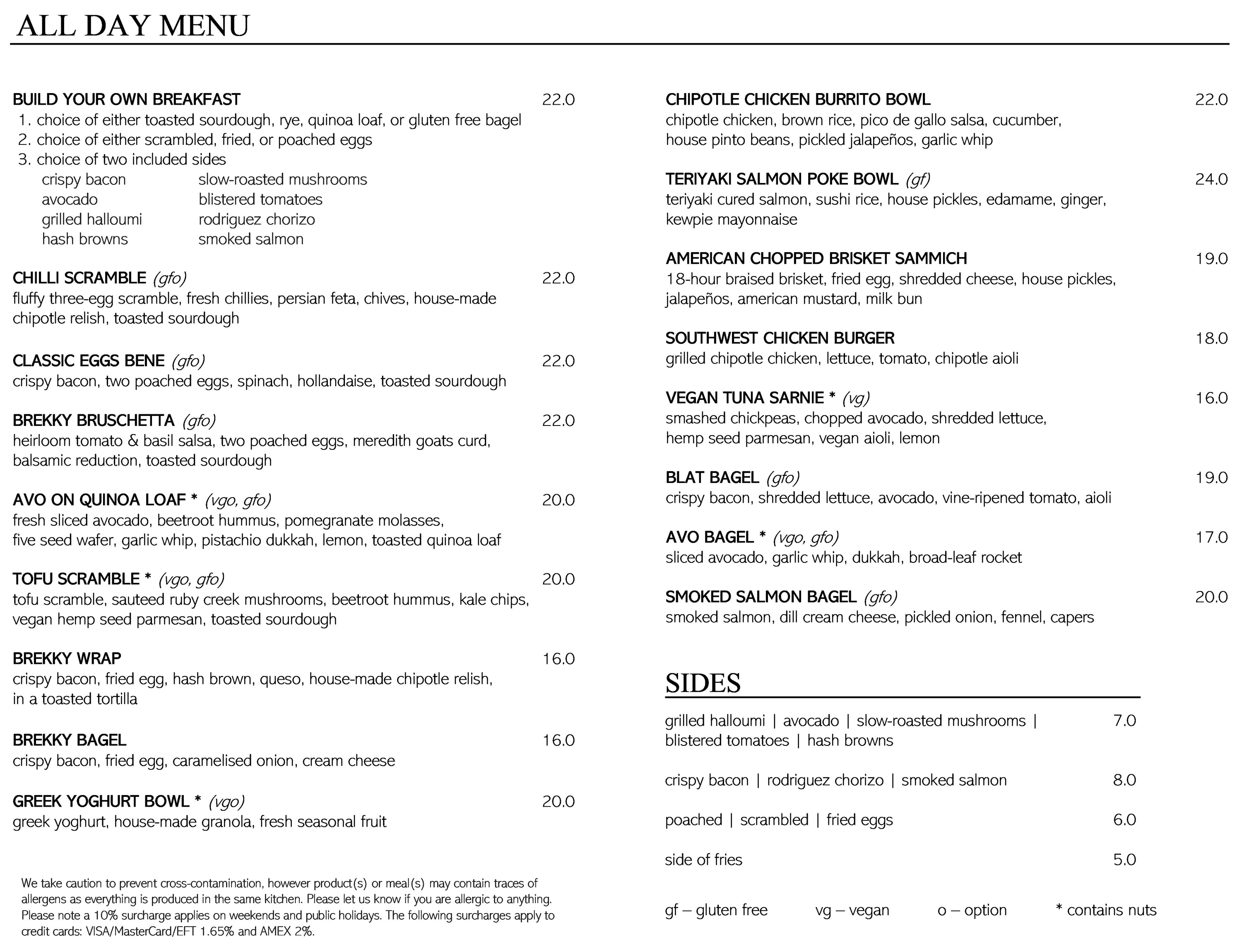 Menu – Kuhl-Cher